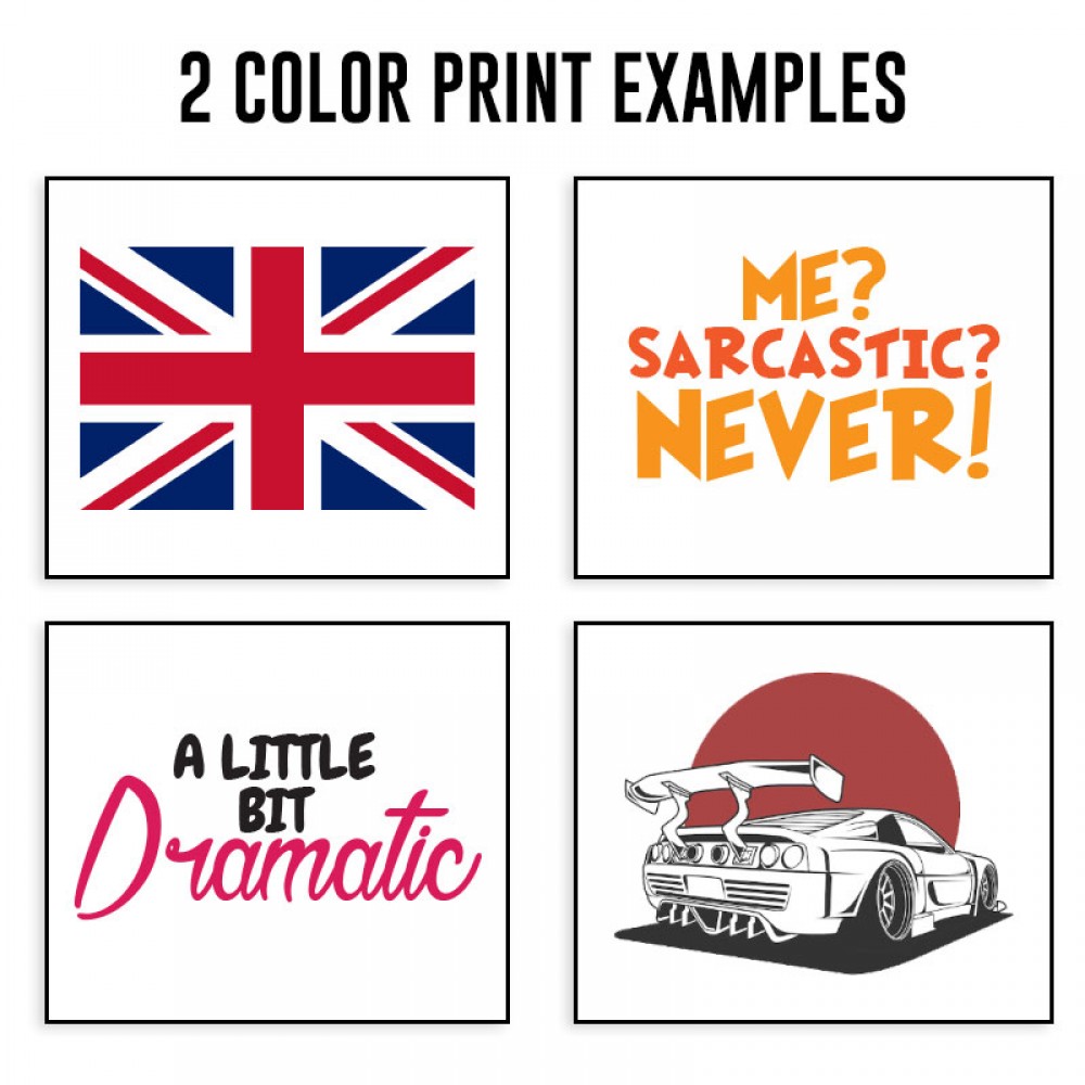 50 WHITE T Shirt Printing with 2 colour